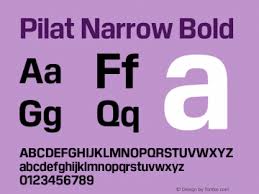 Pilat Narrow Heavy Font | xFonts.pro