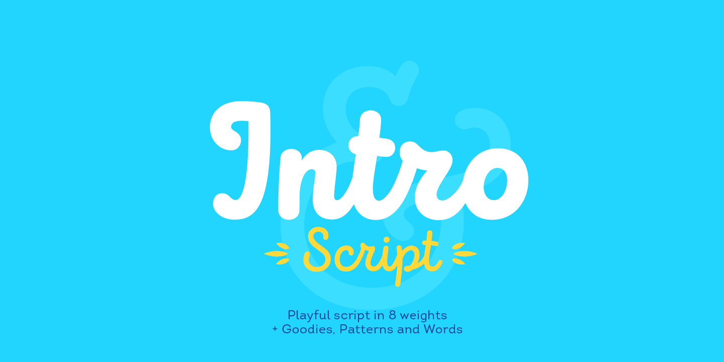 Intro Script Bold Font XFonts pro
