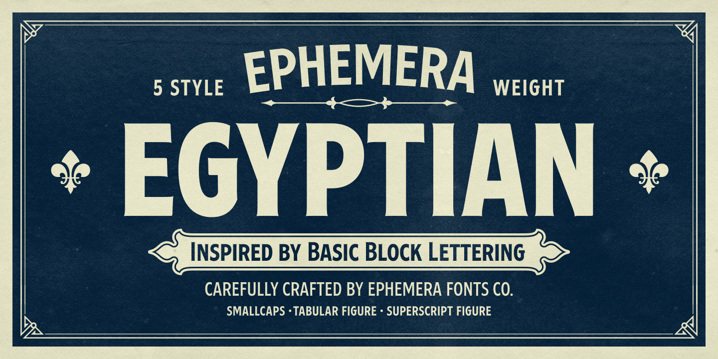 Ephemera Egyptian Regular Font | xFonts.pro