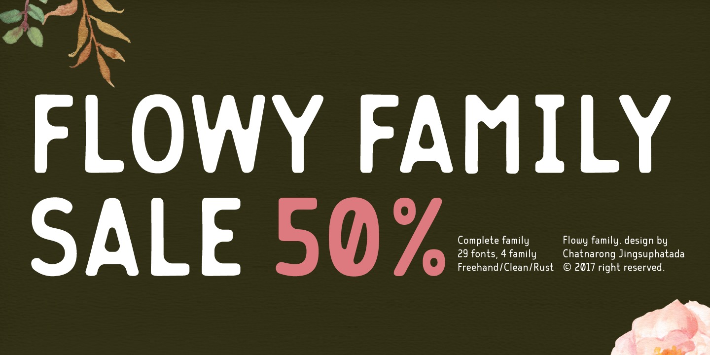 Flowy Brush Freehand Font | xFonts.pro