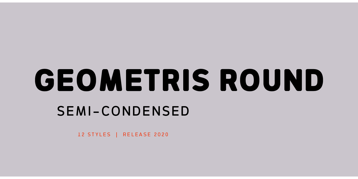Geometris Round Regular Semi-Condensed Oblique Font | xFonts.pro