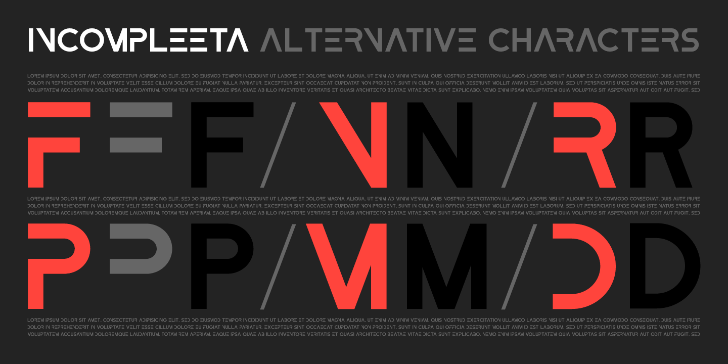 Incompleeta Regular Reveal Font | xFonts.pro