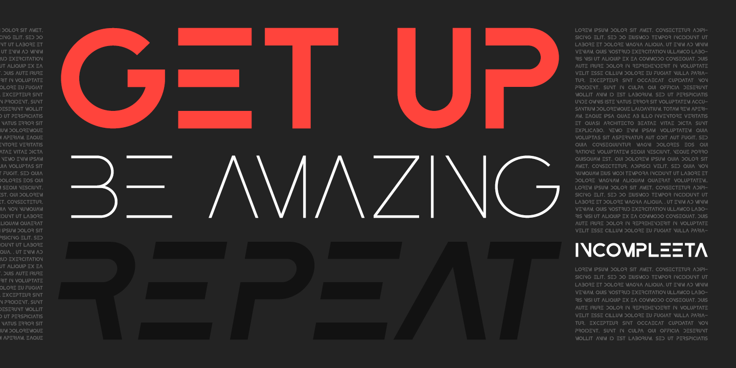 Incompleeta Regular Reveal Font | xFonts.pro