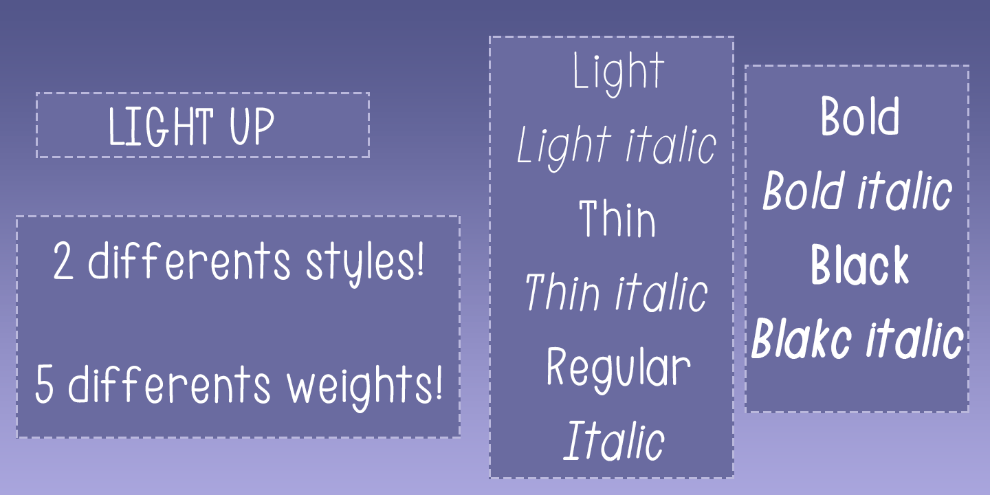 Light Up Bold Font | xFonts.pro