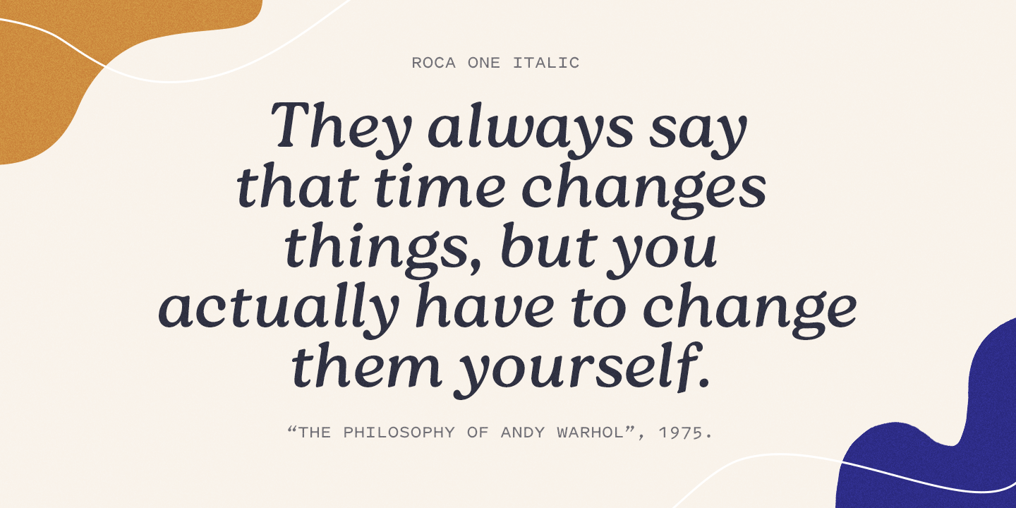 Roca One Regular Font | xFonts.pro