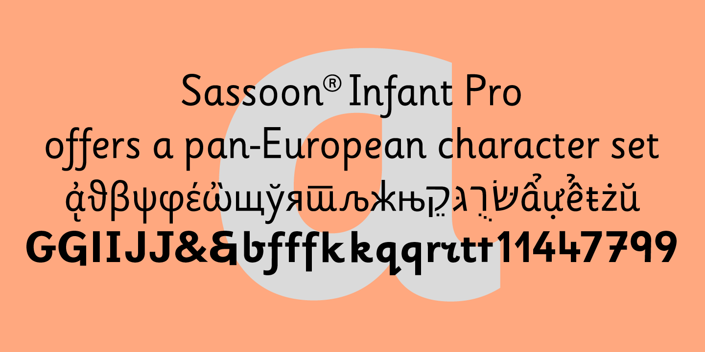 Sassoon Infant Pro Bold Font | xFonts.pro