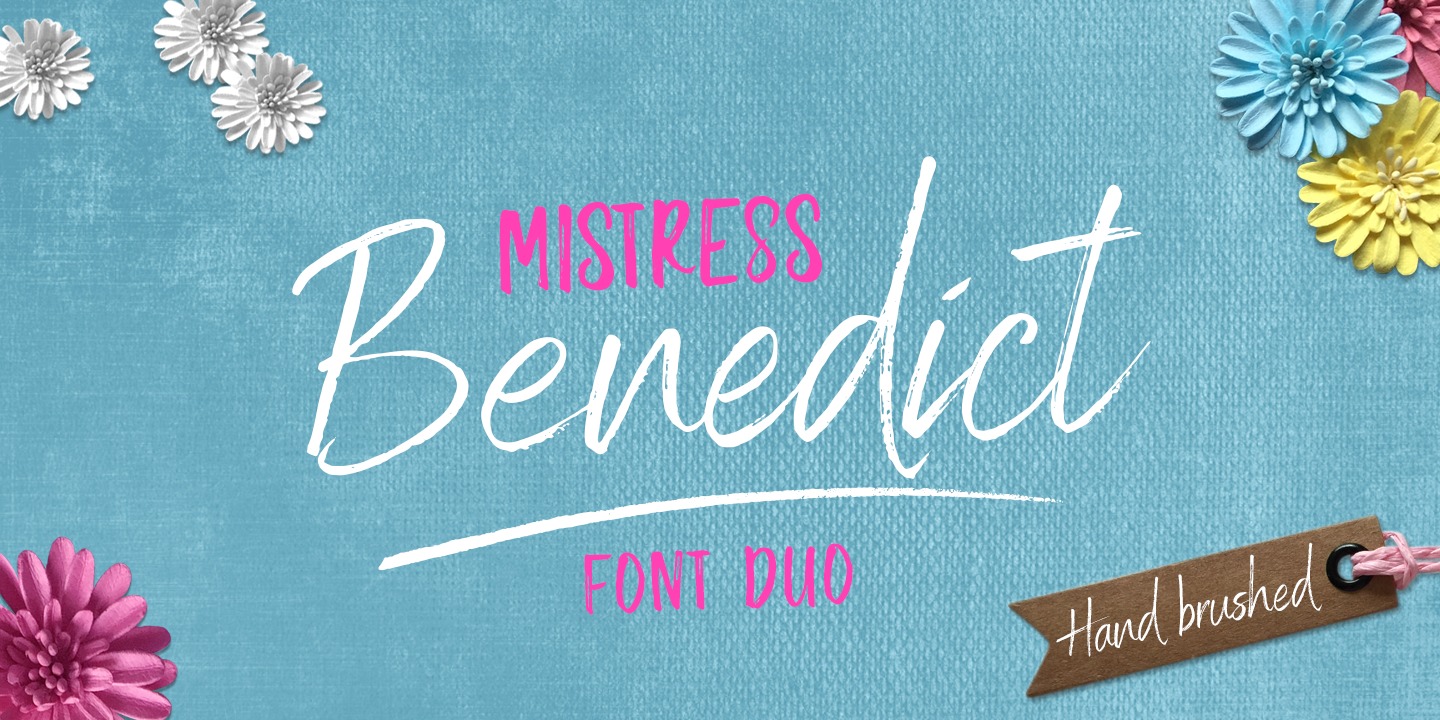 Mistress Benedict Brush Regular Font | xFonts.pro