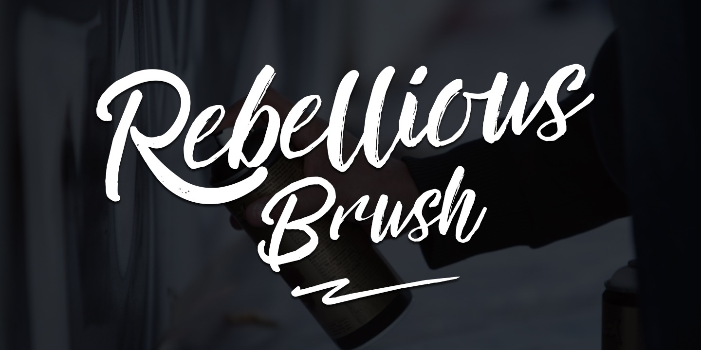 Rebellious Brush Regular Font | xFonts.pro