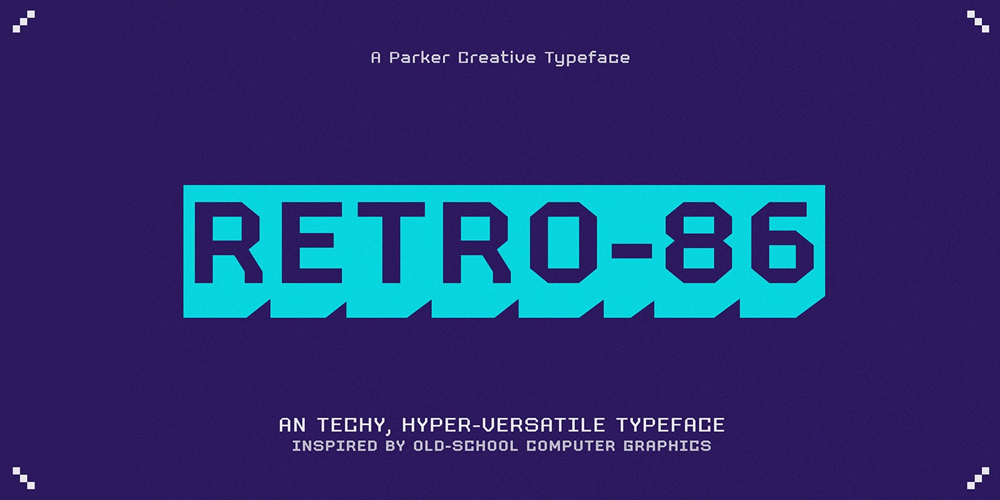 RETRO-86 Ultra bold shadow Font | xFonts.pro