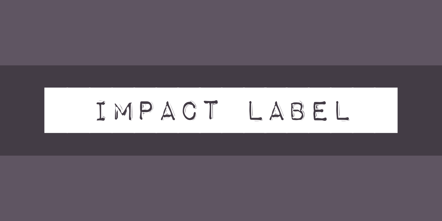 Impact Label Reversed Regular Font | xFonts.pro
