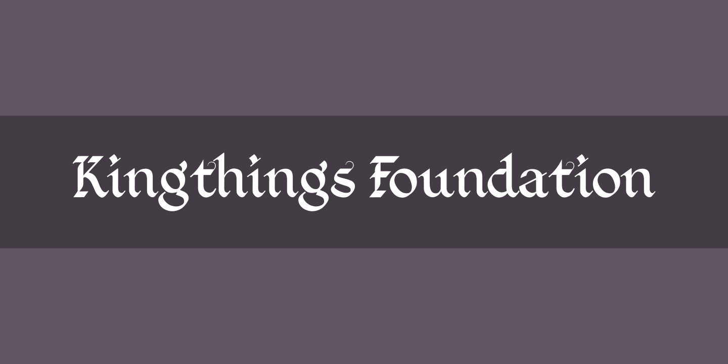 Kingthings Foundation Regular Font | xFonts.pro