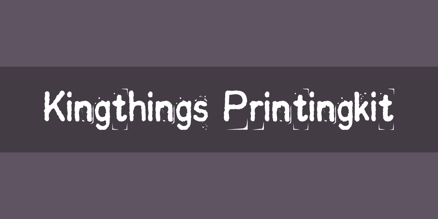 Kingthings Printingkit Regular Font | xFonts.pro