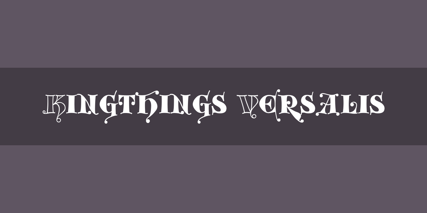 Kingthings Versalis Regular Font | xFonts.pro