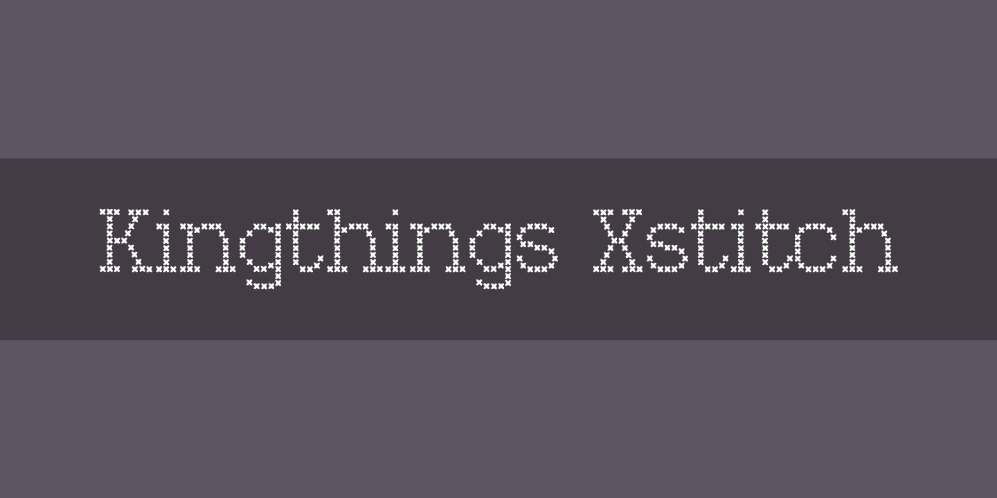 Kingthings Xstitch Regular Font | xFonts.pro