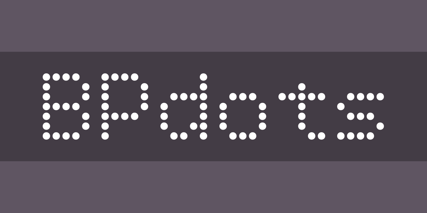 BPdots Vertical Bold Font | xFonts.pro
