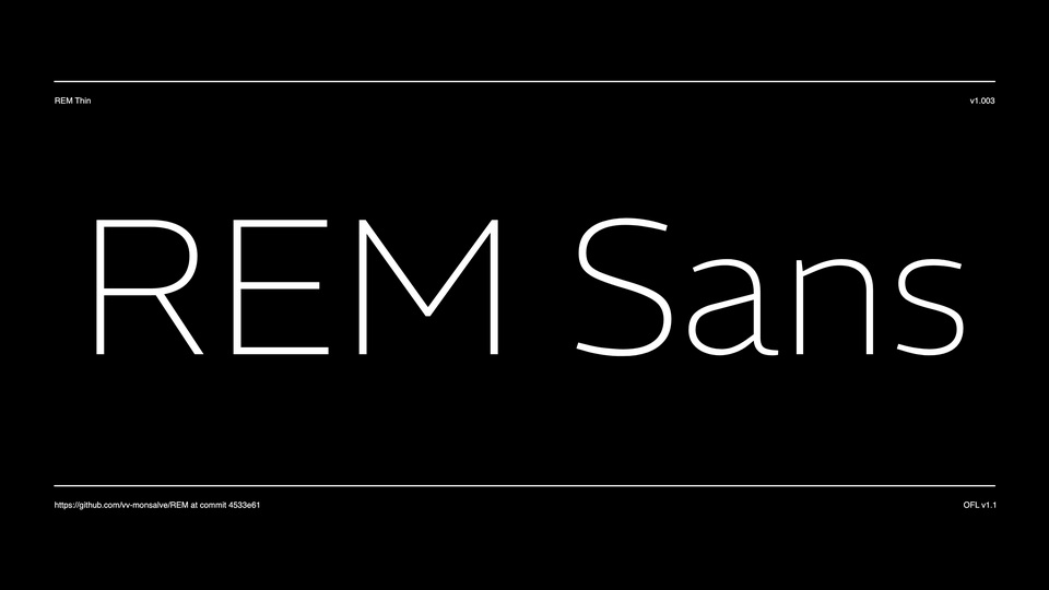 REM Thin Font XFonts pro
